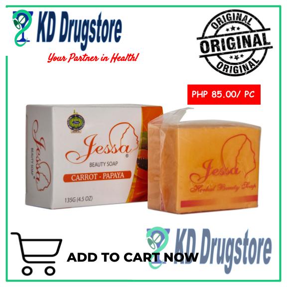 JESSA CARROT-PAPAYA BEAUTY SOAP 135G | Shopee Philippines