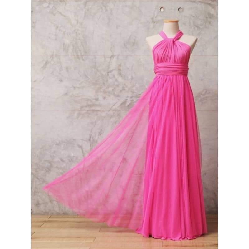 FUSHIA INFINITY DRESS WITH TULLE | Shopee Philippines