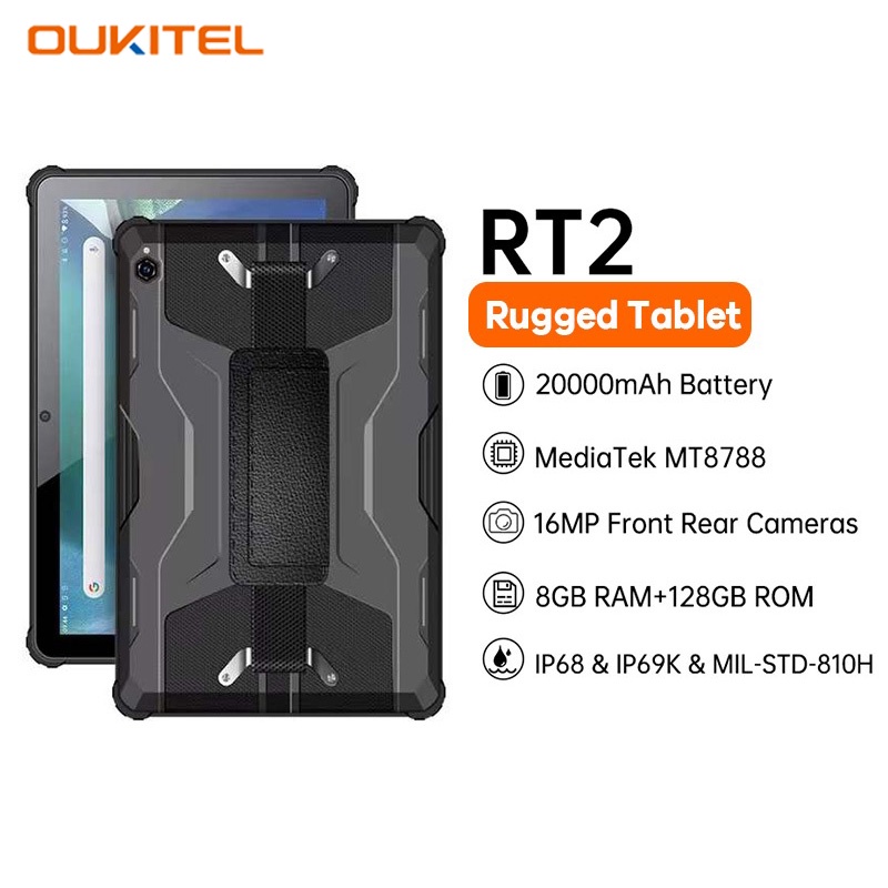 OUKITEL RT2 Rugged Tablet 10.1inch FHD+ 20000mAh Octa Core 14GB+128GB ...