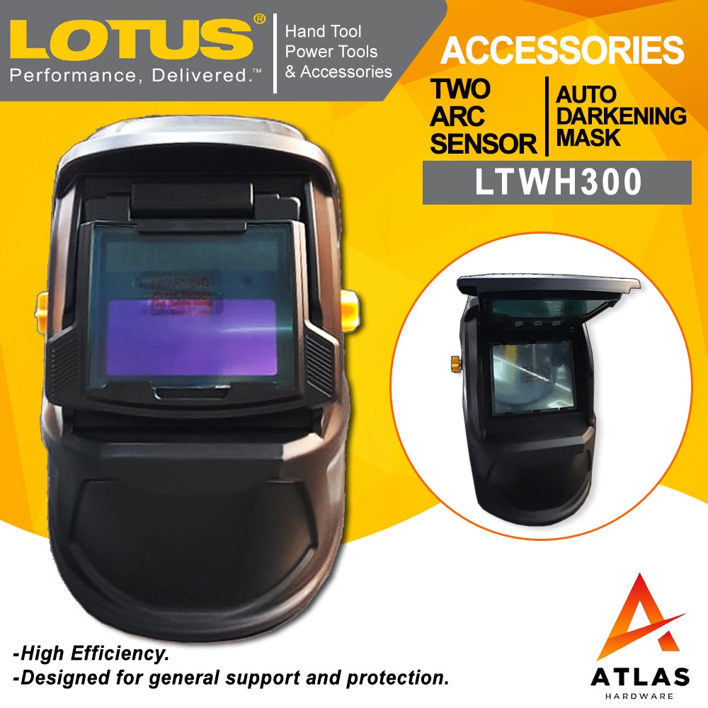 LOTUS Solar Powered Auto Darkening Helmet Mask (Iron Man) LTWH300 ...