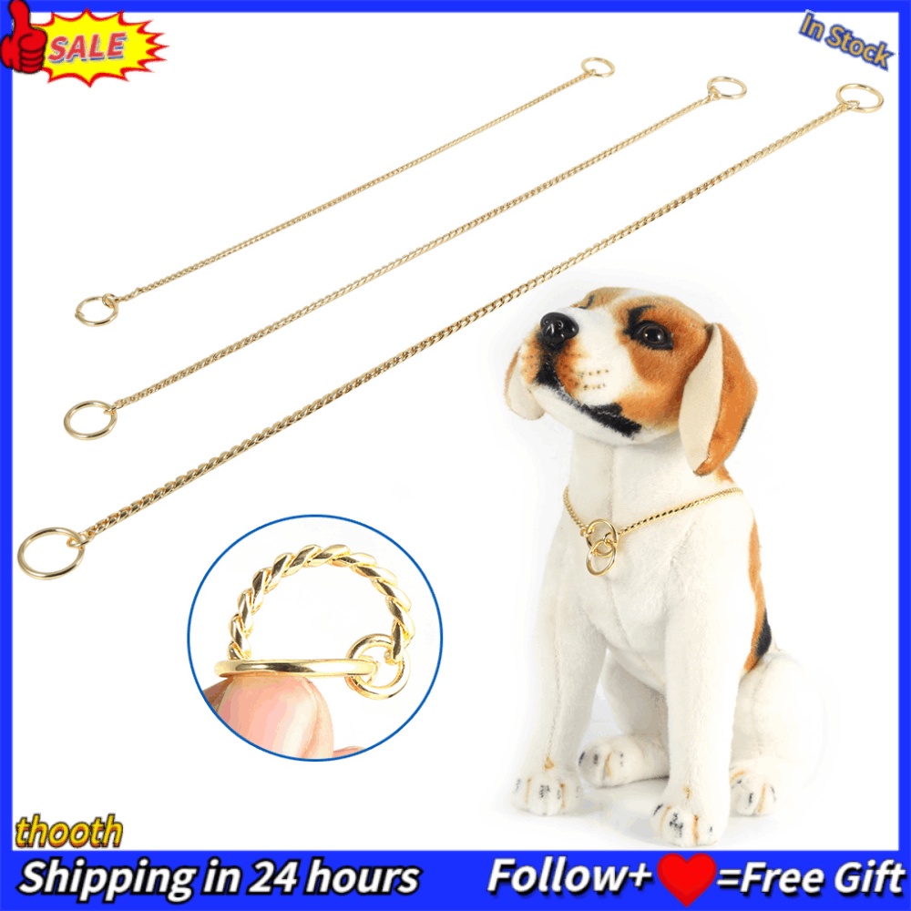 Thooth Snake Chain Dog Puppy Show Collars Decoration Metal Training P ...