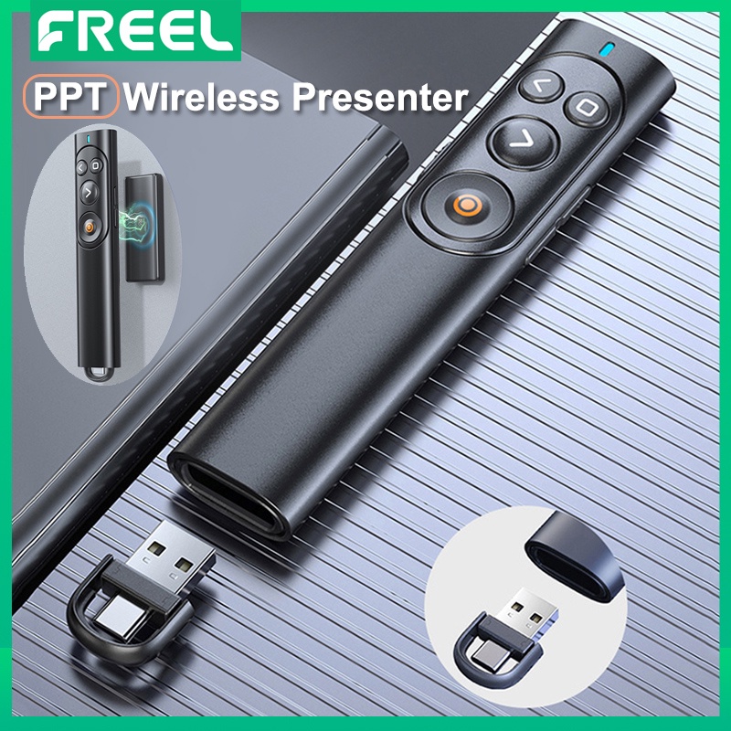 Wireless Presenter Multifunctional PPT Page Turning Pen Rechargeable Speech Projector Pen for ...