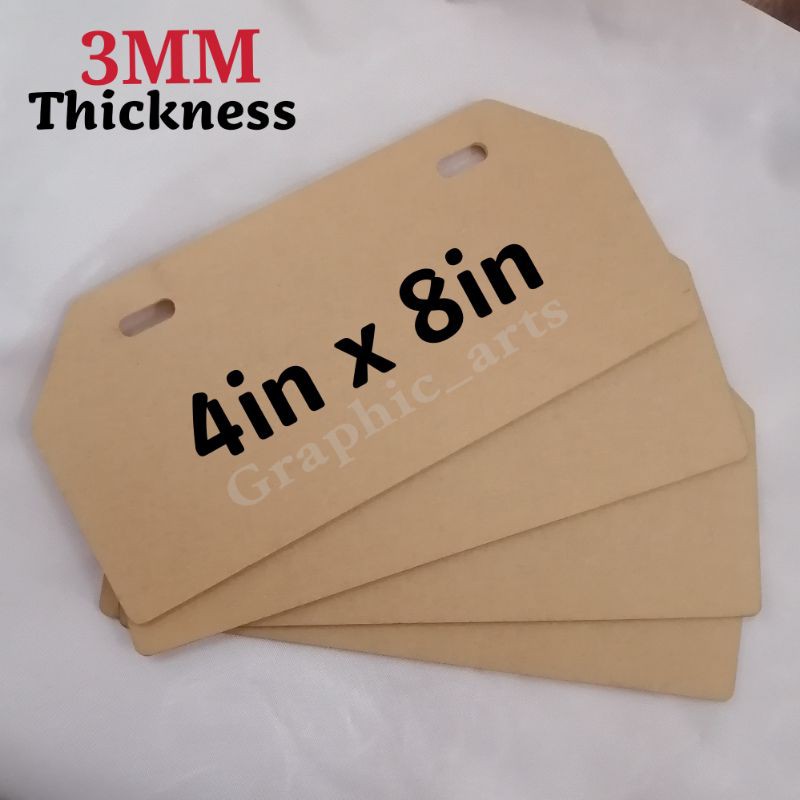 Blank Acrylic MC Plate Number 4inx8in , 3mm For Motorcycle | Shopee ...