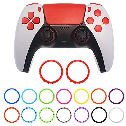 2Pcs Colorful Decorative Accent Rings Replacement for PS5 Controller ...