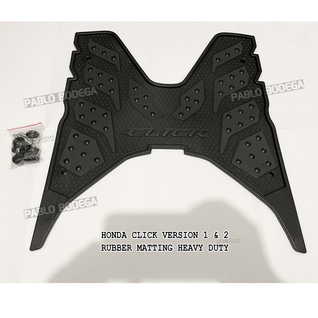 HONDA CLICK V1 V2 FOOTBOARD RUBBER MATTING BLACK HEAVY DUTY WITH ...