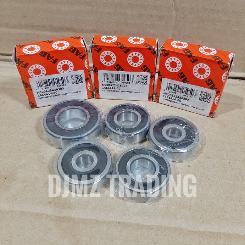 Original FAG BEARING | SNIPER 150/155 | FRONT & REAR HUB BEARING SET (C3) | 6004, 6202, 6300 ...