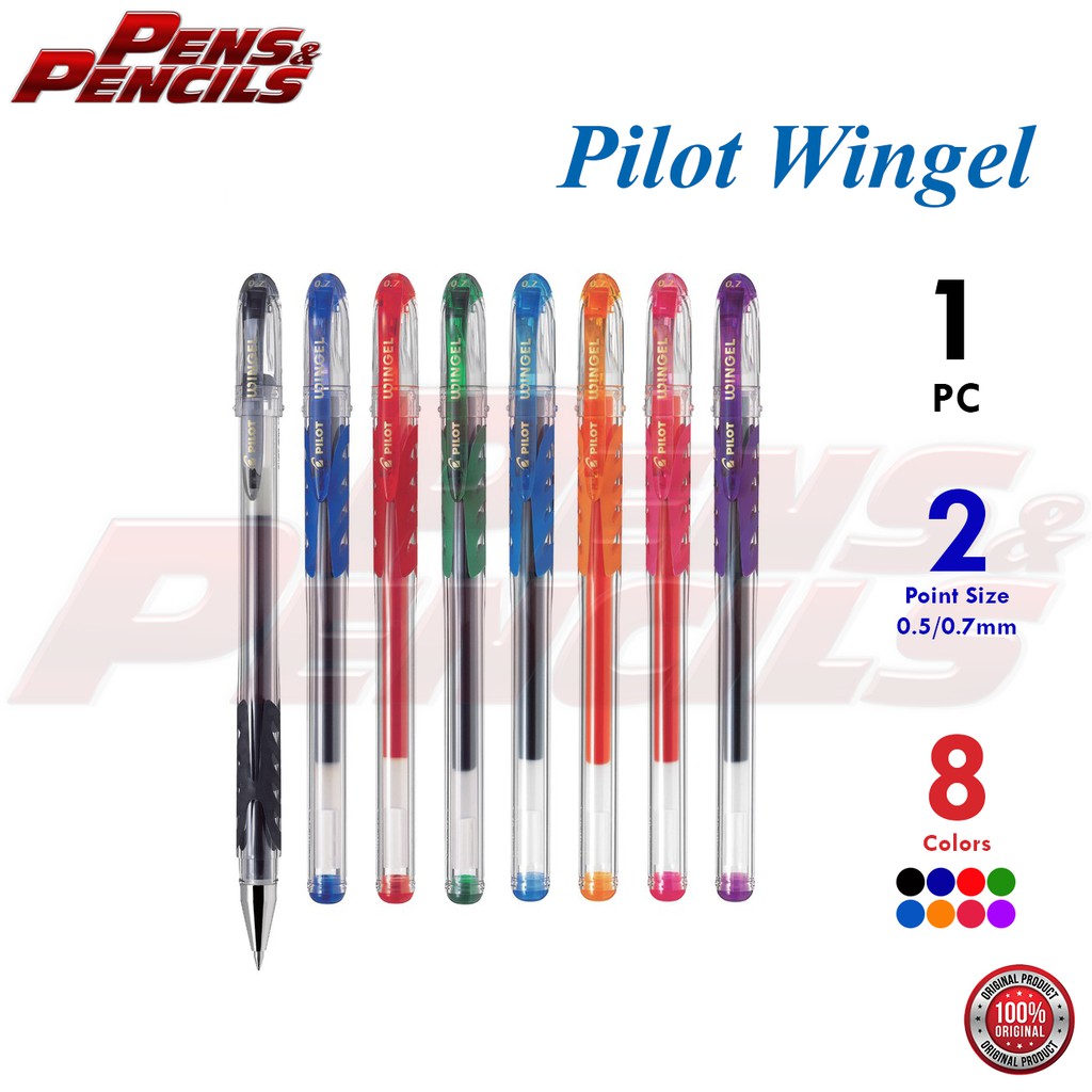 Pilot Wingel Gel Pen 0.5/0.7mm / Color Gel Pen / Wingel Colour Pen (1pc ...