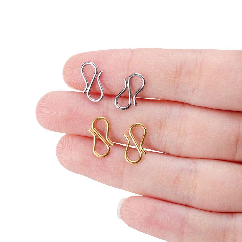 St.Kunkka 20Pcs 7 * 13Mm Stainless Steel S-Shaped Connector Necklace ...