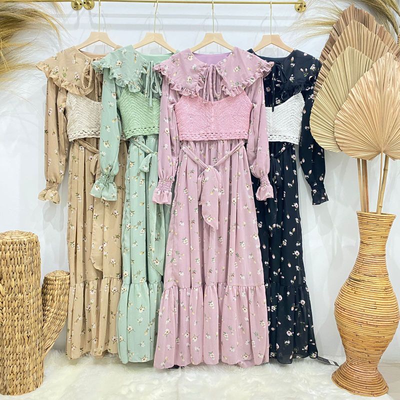 Furla maxi, premium imported gamis, bangkok vest dress, bkk flower ...