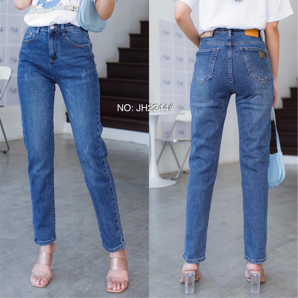 JH2244 Boyfriend Jeans Stretch Fabric | Shopee Philippines