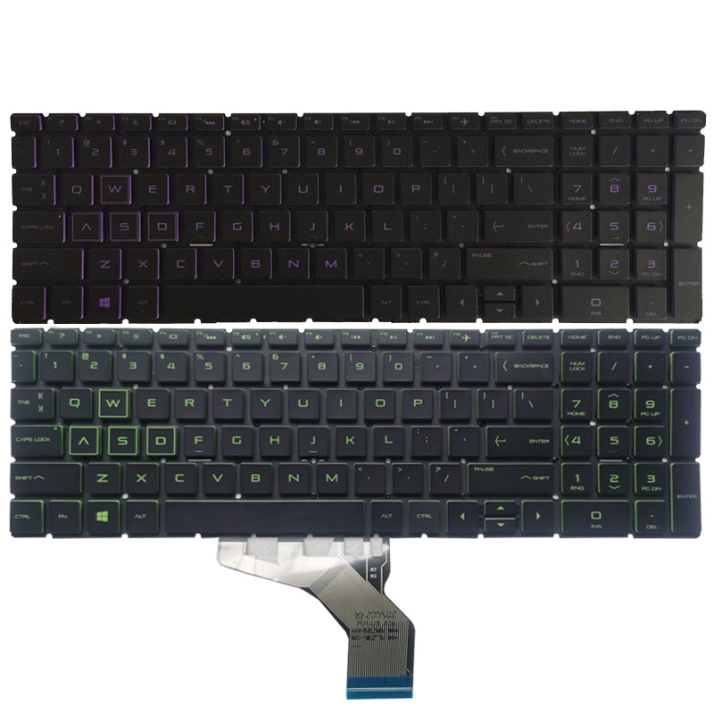US Laptop keyboard HP Pavilion GAMING 15-CX TPN-C133 15-DK 15T-DK TPN ...