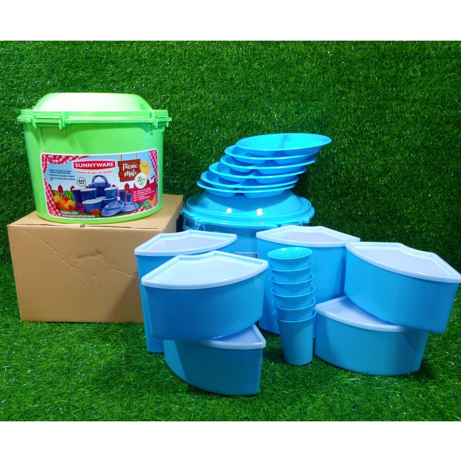 Sunnyware 20 in 1 Picnic Set with box 9822 (Choose Color) | Shopee ...