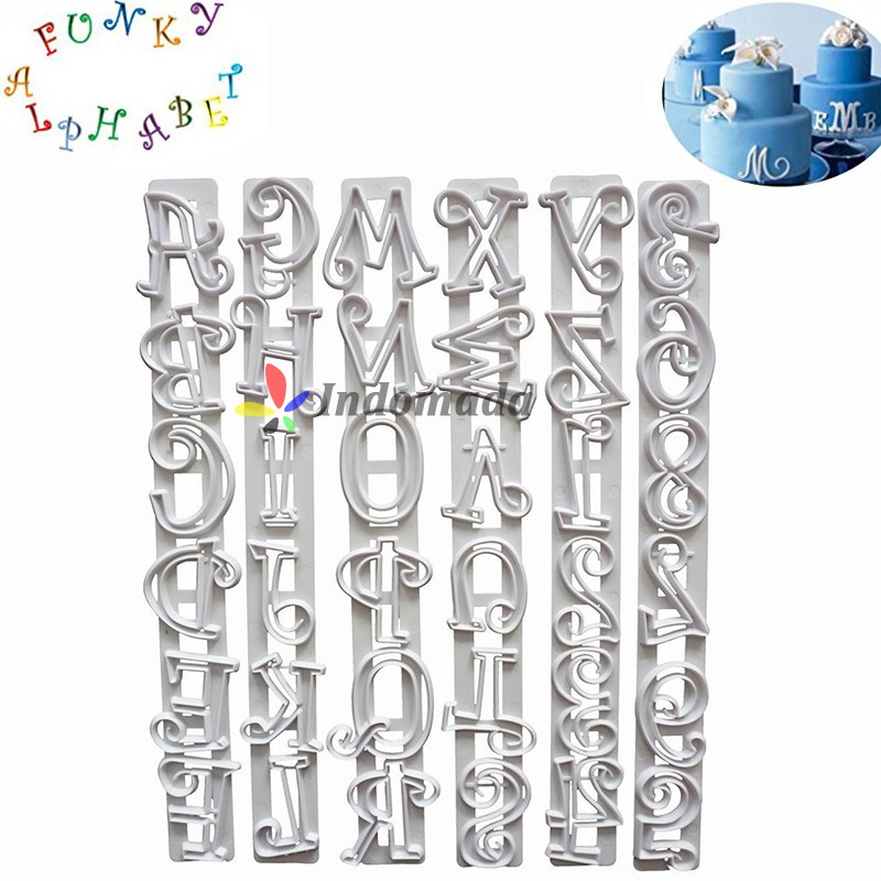 Indomada Cutter Funky Alphabet Numbers Fondant Cake Letter Cake ...