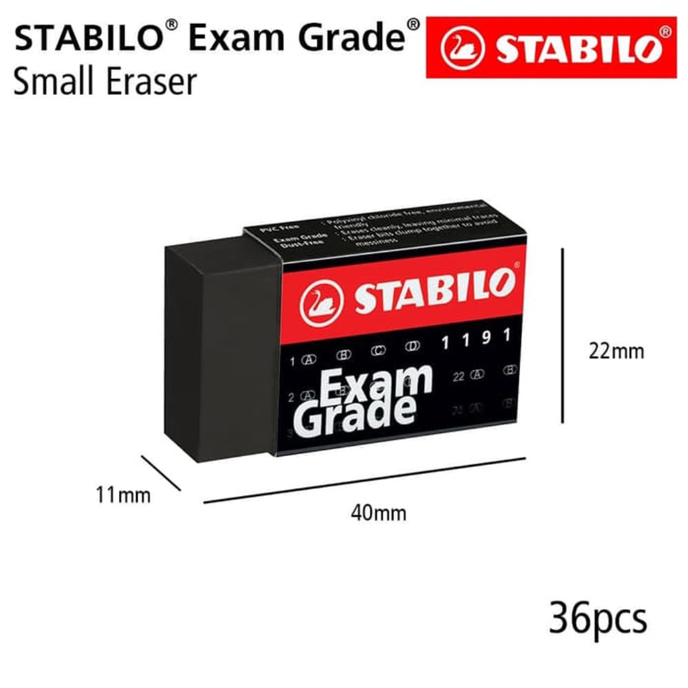 STABILO Exam Grade - Small Eraser 1pcs / UNBK School Exam Pencil Eraser ...