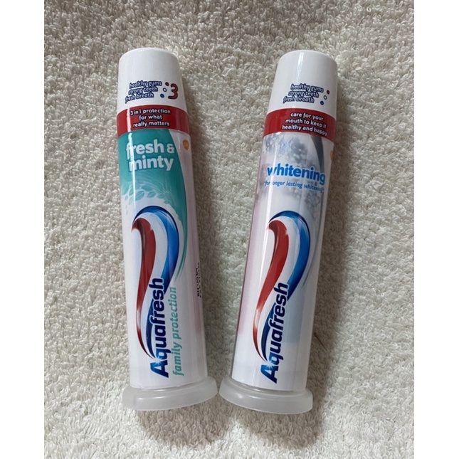 Aquafresh Fresh & Minty/Whitening Pump Toothpaste in 100ml | Shopee ...