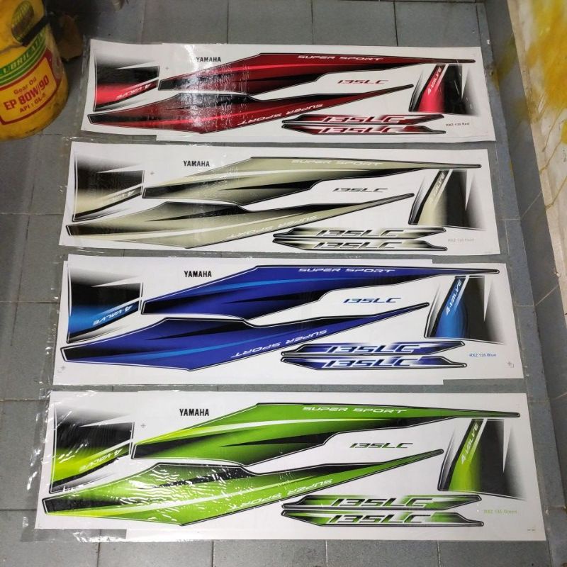 Sticker body cover set yamaha lc135 v1 (1) (evo z boleh pasang) stripe stiker | Shopee Philippines