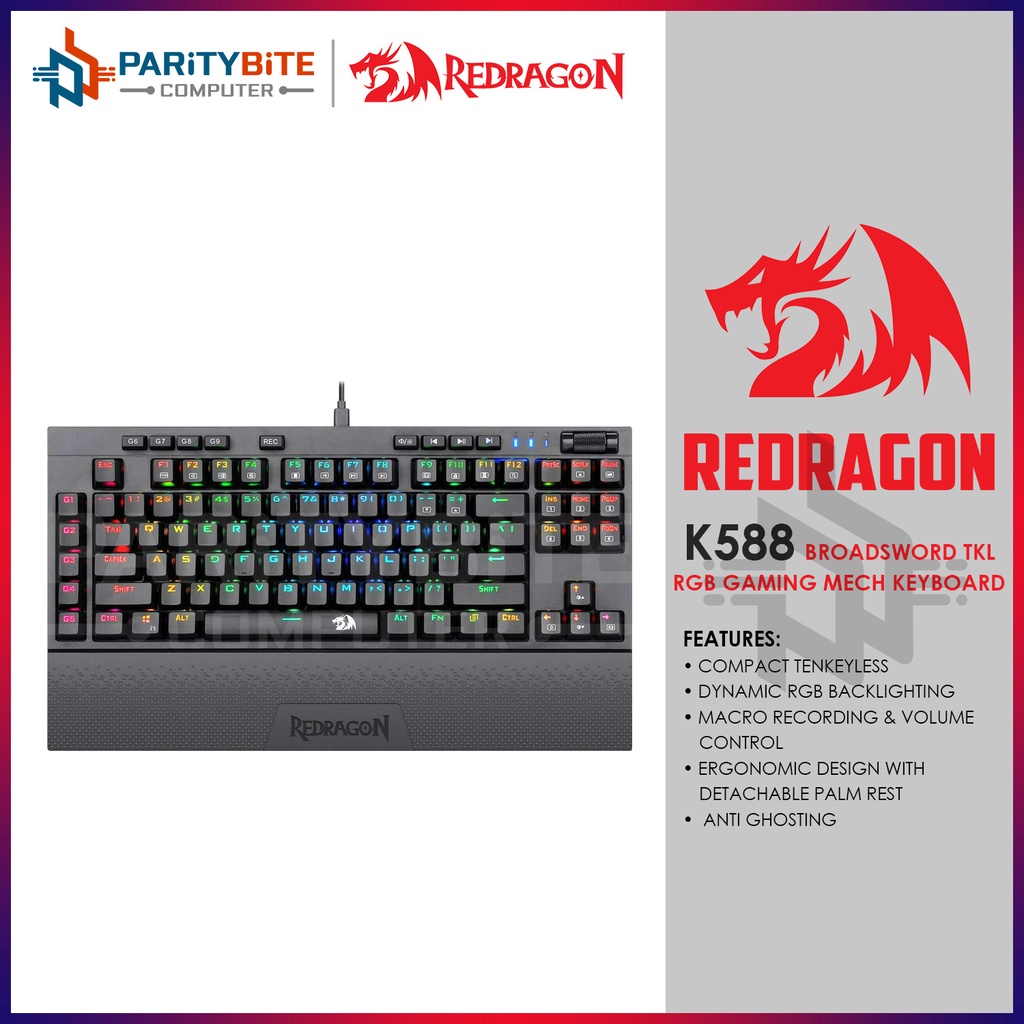 Redragon K588 RGB Broadsword Mechanical Gaming Keyboard | Shopee ...
