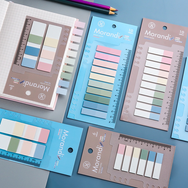 Color-Coded Cute Stickers With Sticky Notes Can Write With Ruler ...