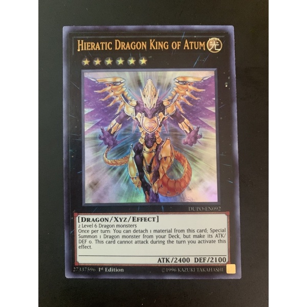 YuGiOh - Hieratic Dragon King of Atum (TCG) | Shopee Philippines
