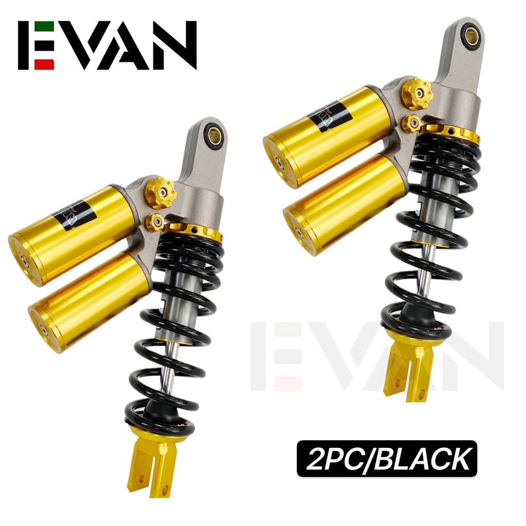 EVAN.PH 305mm Double Gas Tank Rear Dual Shock(1pc For Click/Mio/Beat Fi)Or(2pc For Nmax/Rusi ...