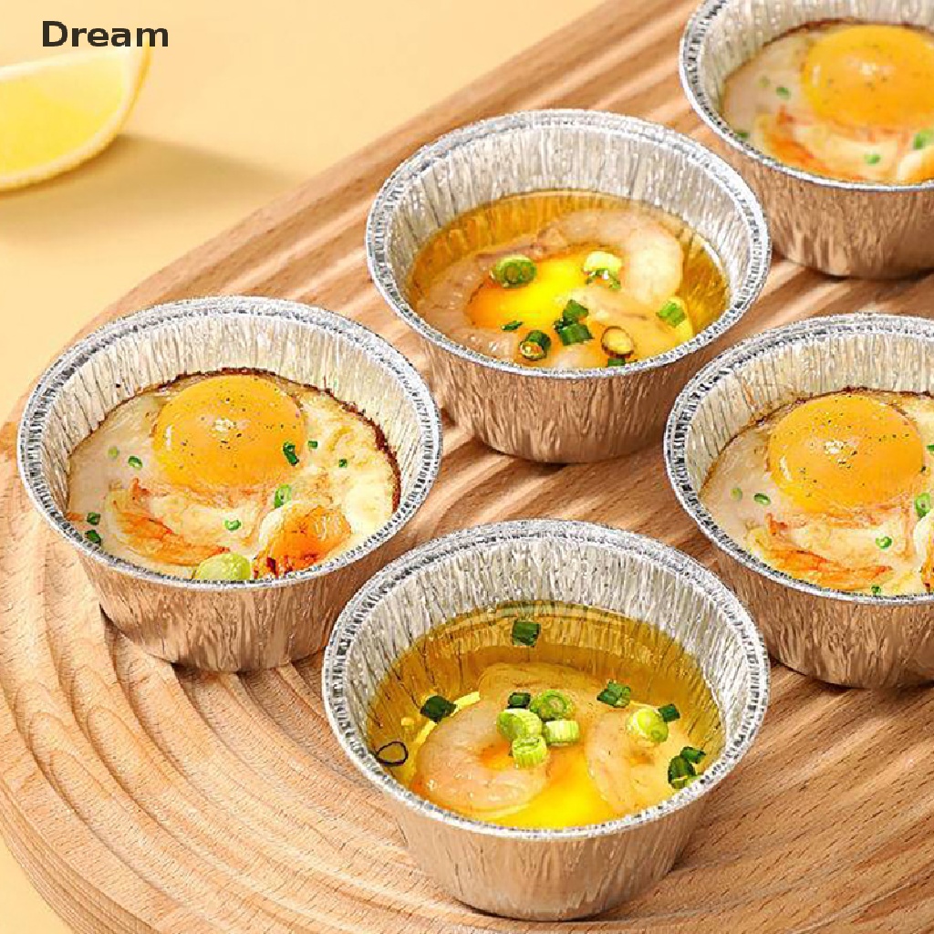 10Pcs Aluminum Foil Mold Mini Egg Tart Cases Cake Cups Tin Pie Trays ...