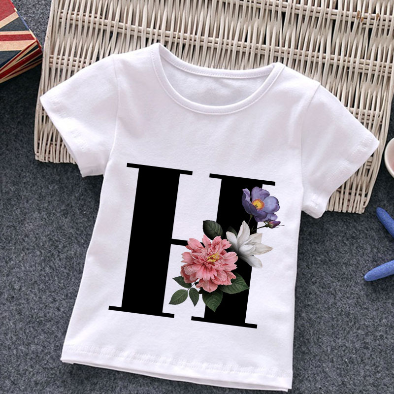 H I J K L M 26 Alphabet Letter Print Summer Twin Costume Girl Short ...