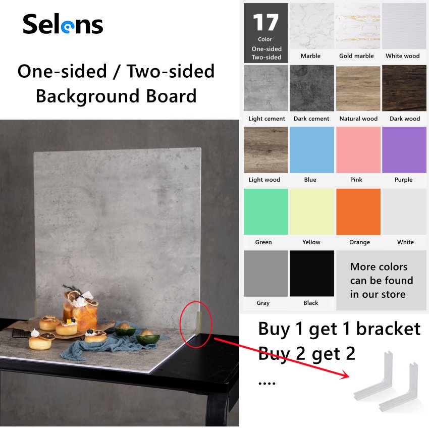 Selens Background Board for Photoshoot 60x60cm Double Side Backdrop ...