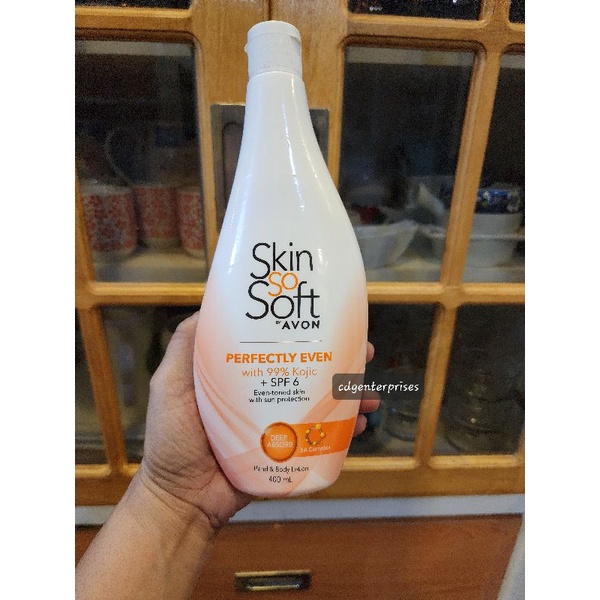 AVON Skin So Soft Perfectly Even with 99% Kojic + SPF 6 Hand & Body ...