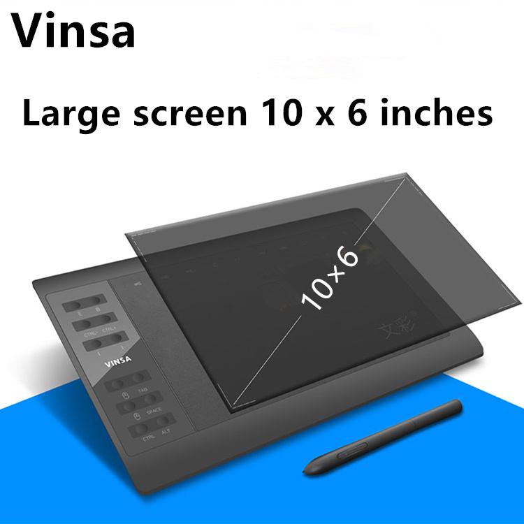 GSE VINSA 1060 Plus 10*6 inch Digital Graphic Tablets 8192 Pressure ...