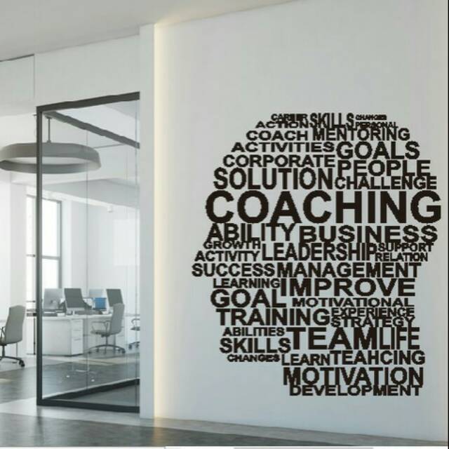 Wall Sticker Coaching Head People Typography Calligraphy Wall ...
