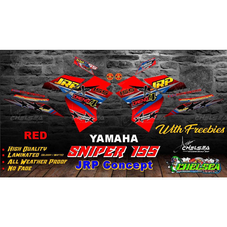 Yamaha Sniper 155 JRP Decals / Stickers with freebies | Shopee Philippines