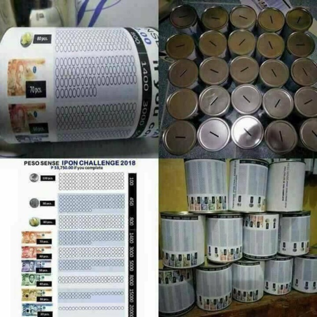 Ipon challange shade alkansya in can character can | Shopee Philippines