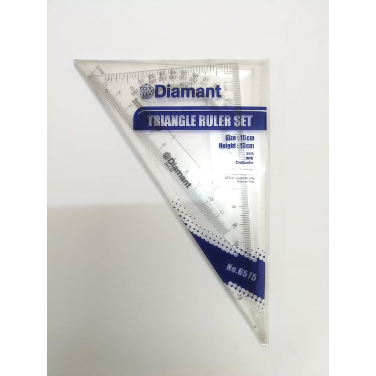 DIAMANT / DELI Triangle Ruler Set (Set of 45x45 and 30x60) | Shopee ...