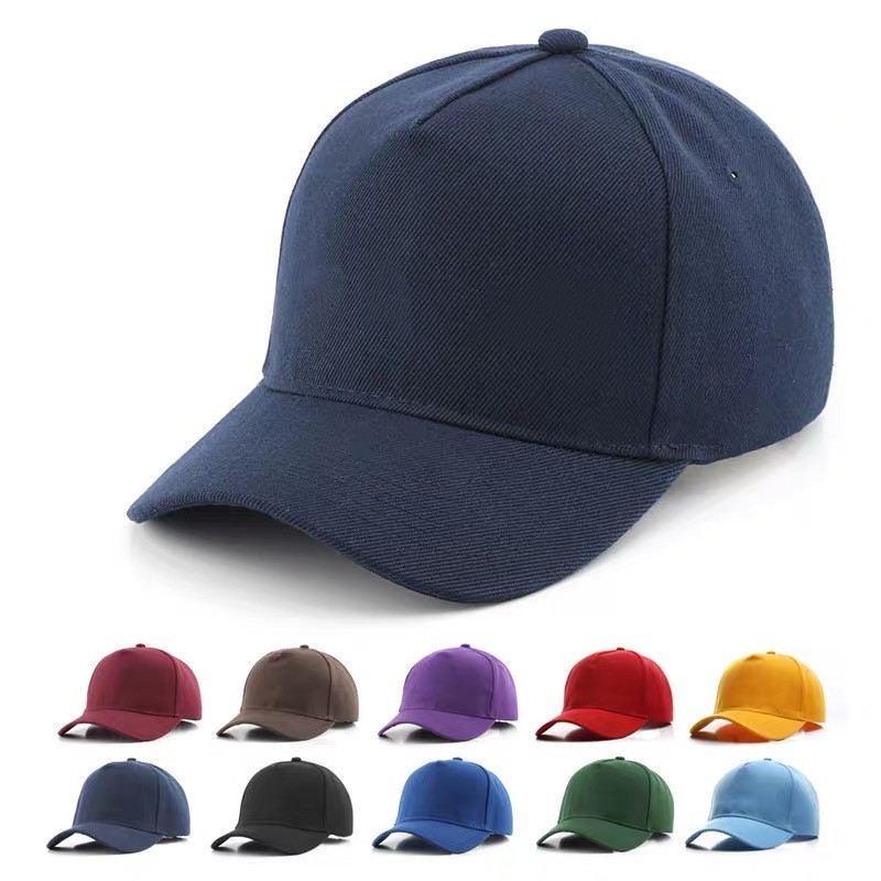BGC Five pannel plain baseball caps unisex Metal buckle | Shopee ...