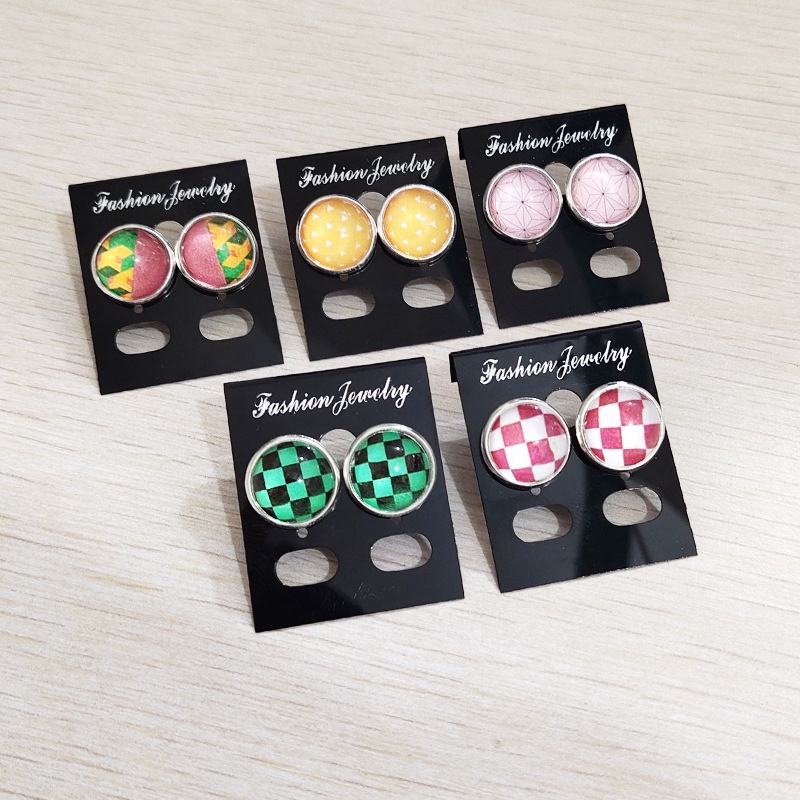 Fashion Anime Demon Slayer Earrings Japanese Kimetsu no Yaiba Ear Studs ...
