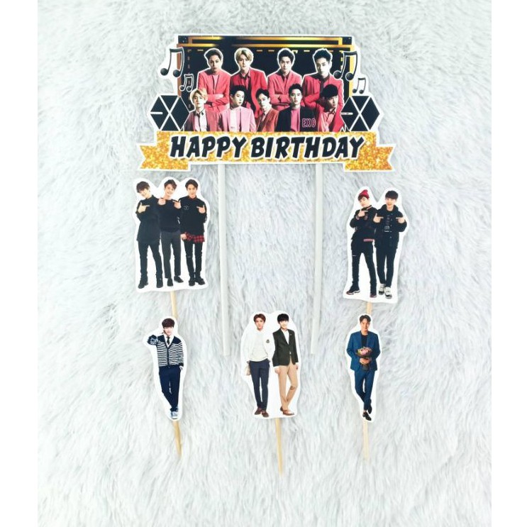 Cake topper/banner topper Series/EXO cake Decoration | Shopee Philippines
