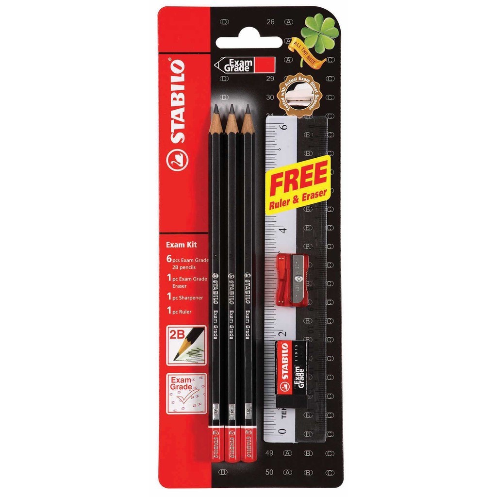 Stabilo Exam Grade 2B Pencil Set / Blister Pack | Shopee Philippines