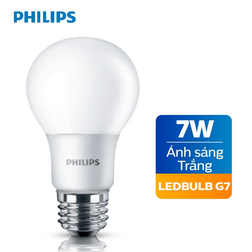 Philips Led Super Bright Bulb Saves Electricity 7w E27 230v A60 White
