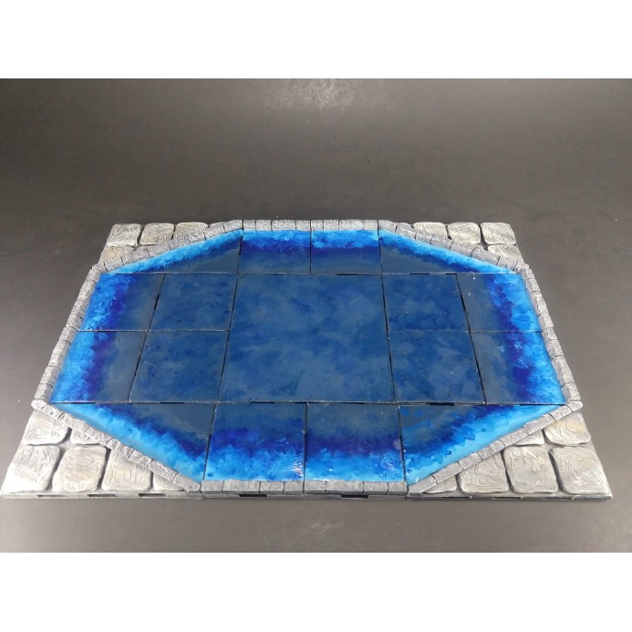 Stone Pool Tiles Set-Scene For Miniature Boardgame War Game RPG ...