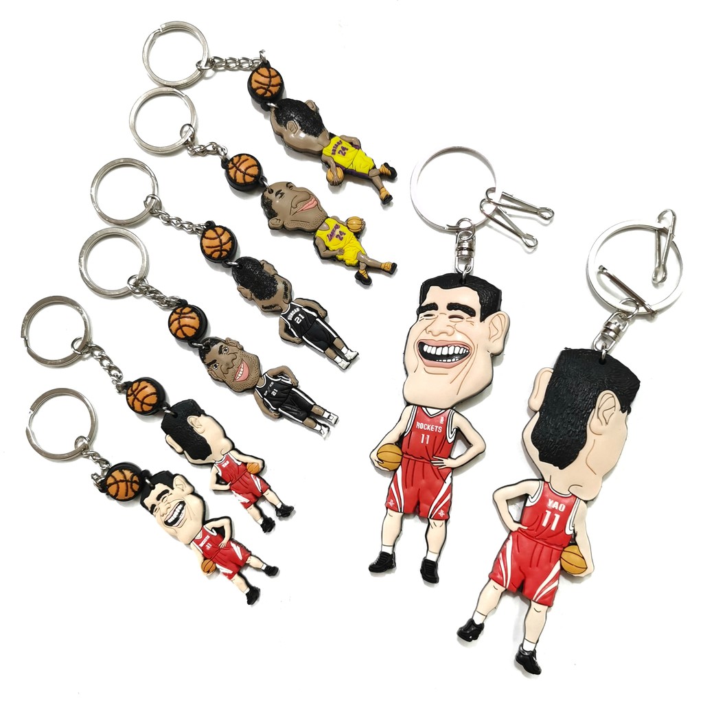 NBA CLASSICS BRYANT YAOMING DUNCAN KEYCHAIN | Shopee Philippines