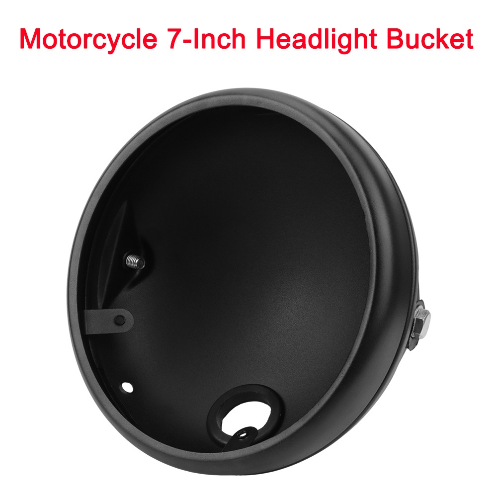 LED Headlight Shell Modified Headlight Base Matte Black Motorcycle ...