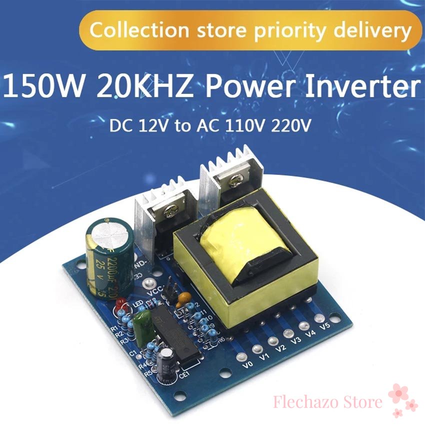 DC 12V to 110V AC220V Booster Transformer Module 150W Micro Inverter ...
