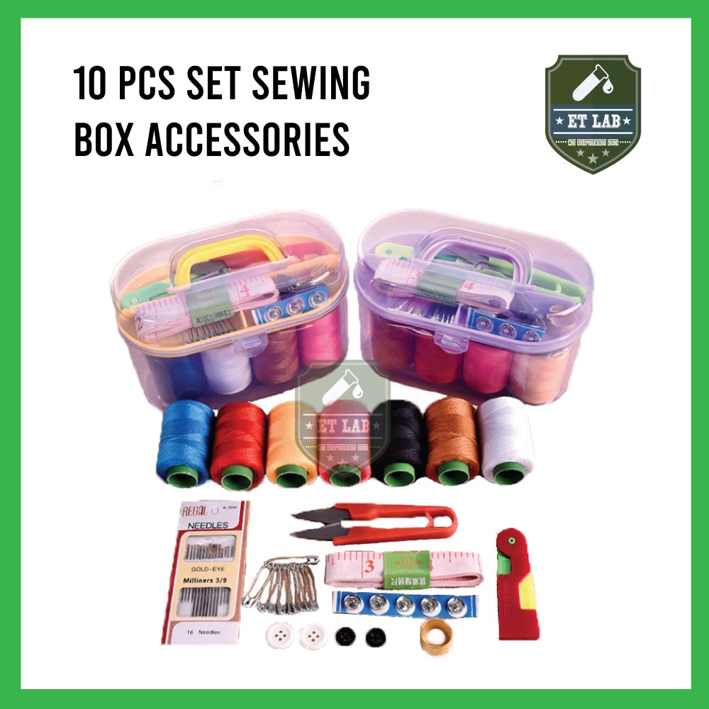 10 in 1 Sewing Box Set Household Portable Mini Sewing Kit Thread and ...