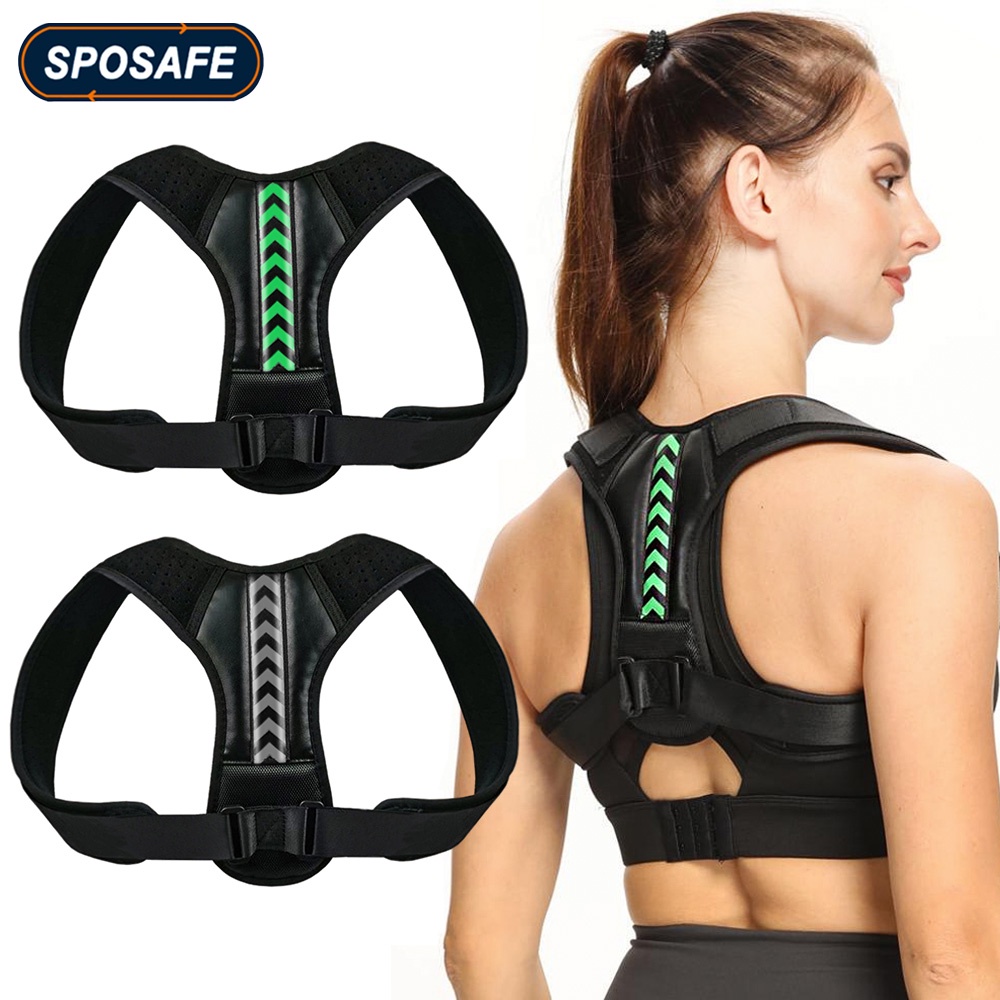 Adjustable Back Shoulder Posture Corrector Belt Clavicle Spine Support ...