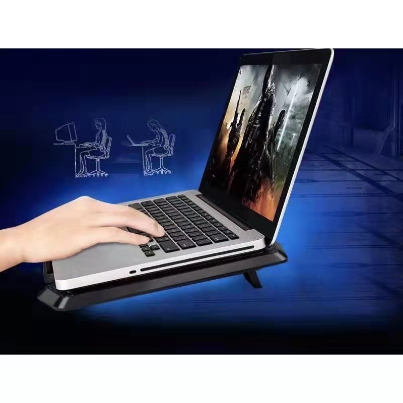 N99 Notebook Cooling Pad With 2 Fans with light For 14 -17 Inch Laptop ...