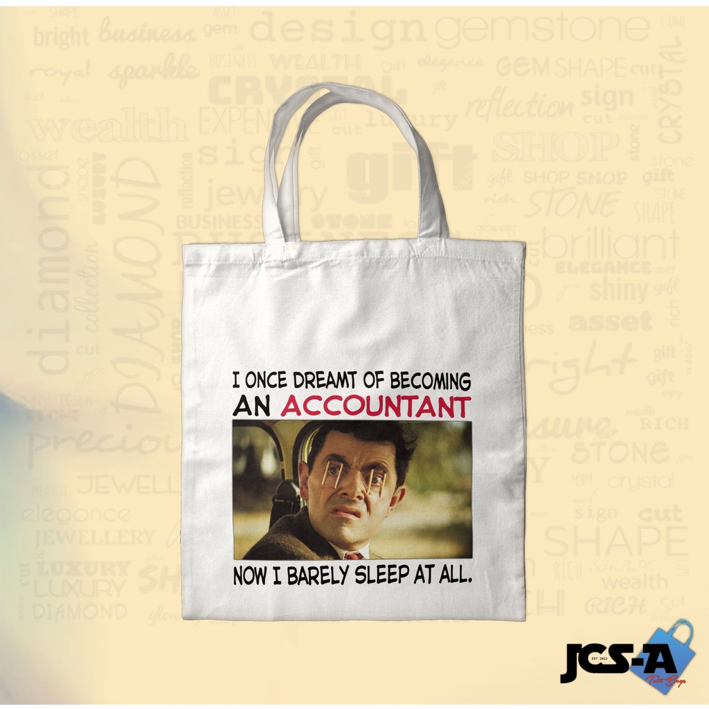 JCS_ Accounting Meme Tote Bags | Shopee Philippines