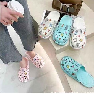 rubber COD korean Fashion crocs style for girl women cute at home ...