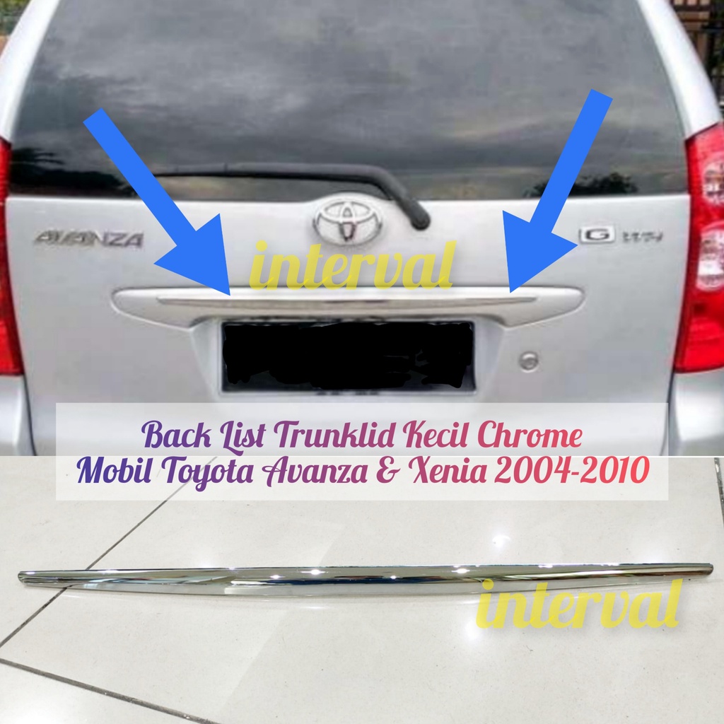 Back List Trunklid for Toyota Avanza Xenia 2004-2010 Chrome Trunk Lid ...