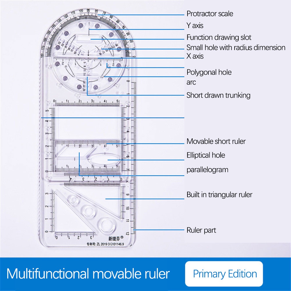 Multifunctional drawing icon ruler mathematics geometry measurement ...