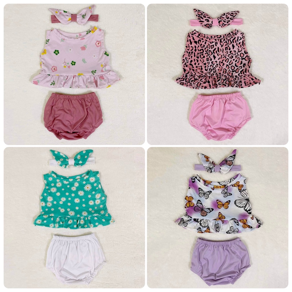 Sophia Baby OOTD Terno with turban 3-12 Months old | Shopee Philippines